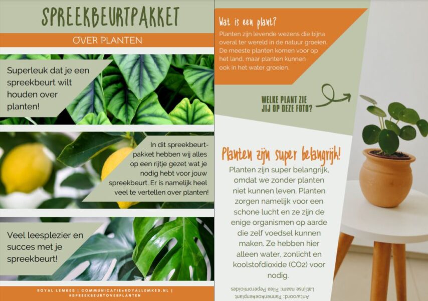 Spreekbeurtpakket over planten - Royal Lemkes